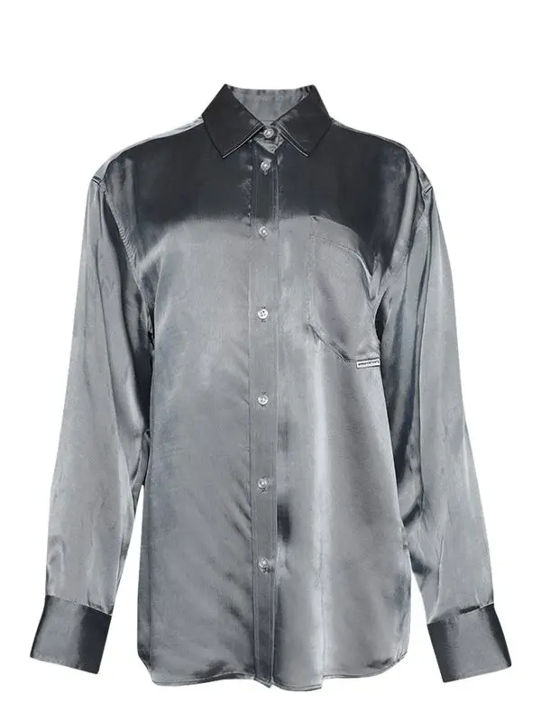 Alexander Wang Button-up Boyfriend Shirt - Blue