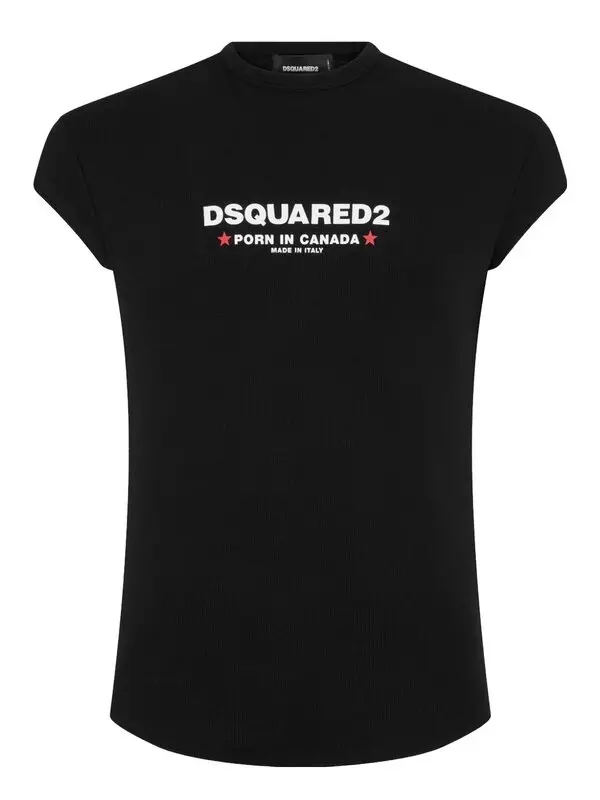 Dsquared2 Logo-print Cotton T-shirt - Black