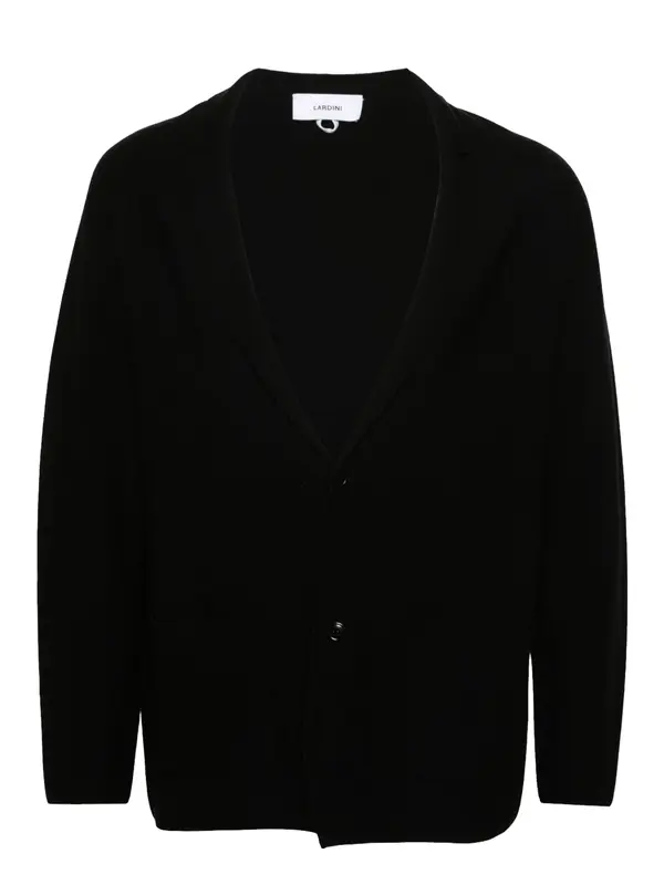 LARDINI Button-up Cardigan - Black