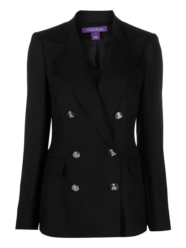 Ralph Lauren Double-breasted Cashmere Blazer - Black
