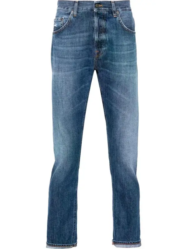 DONDUP Icon Mid-rise Straight-leg Jeans - Blue