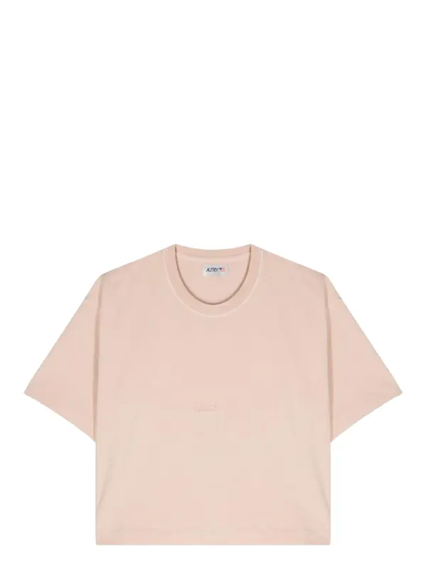 AUTRY Logo-debossed T-shirt - Pink