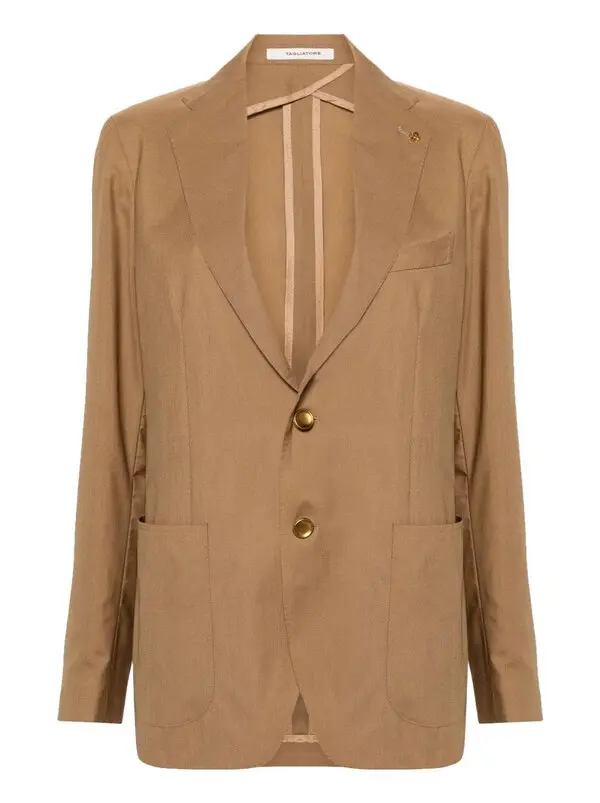 Tagliatore Brooch-detail Single-breasted Blazer - Neutrals