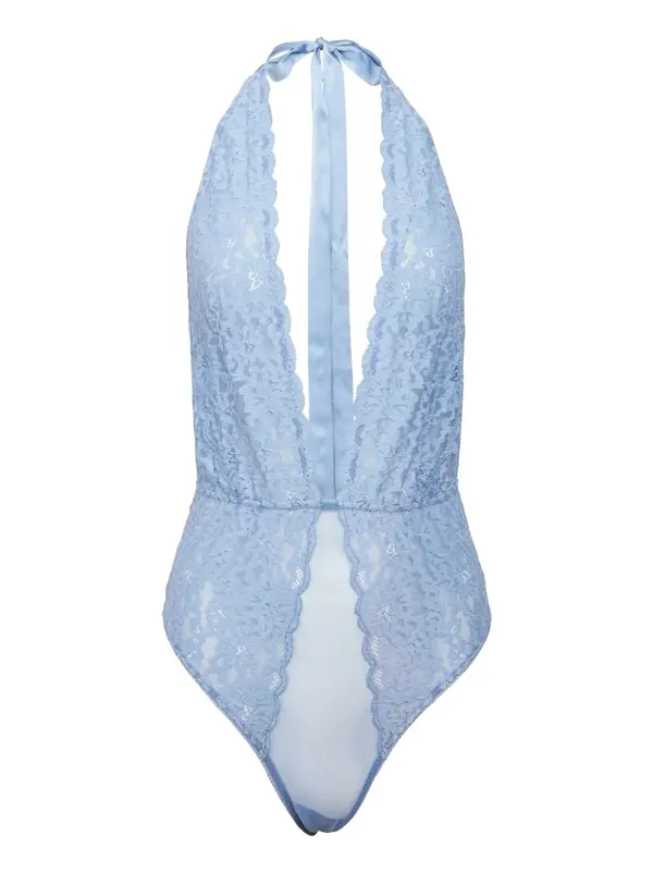 Fleur Du Mal Charlotte Halterneck Teddy - Blue
