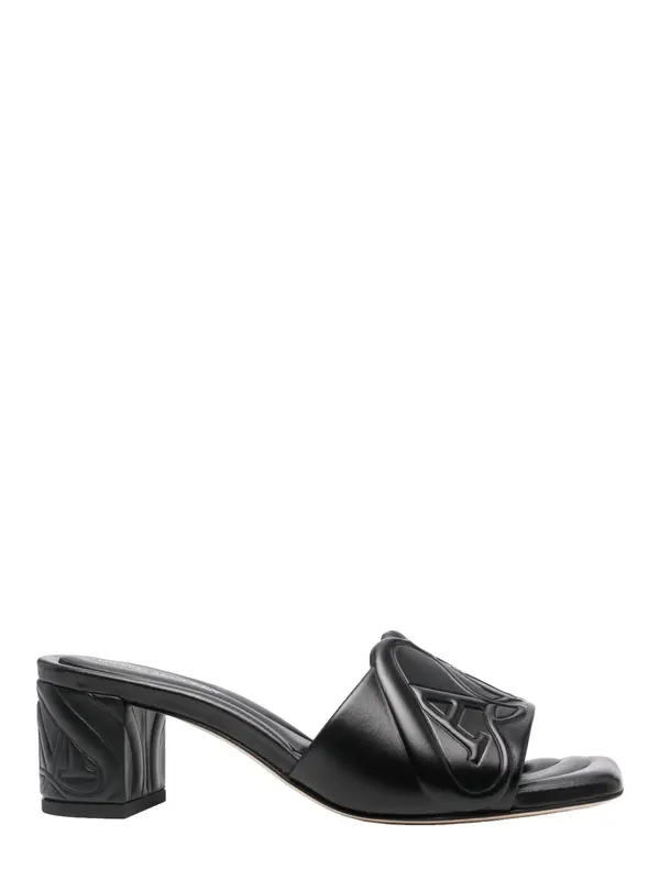 Alexander McQueen 65mm Seal Sandals - Black