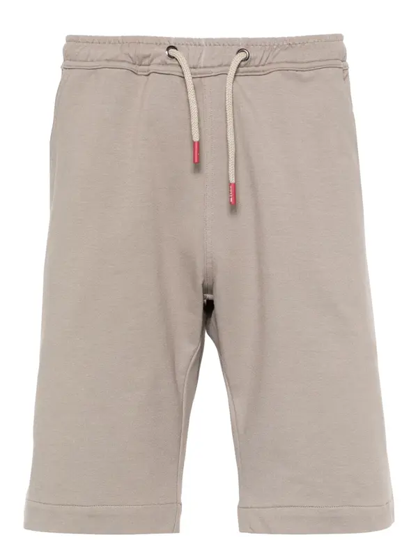 Kiton Mid-rise Track Shorts - Grey