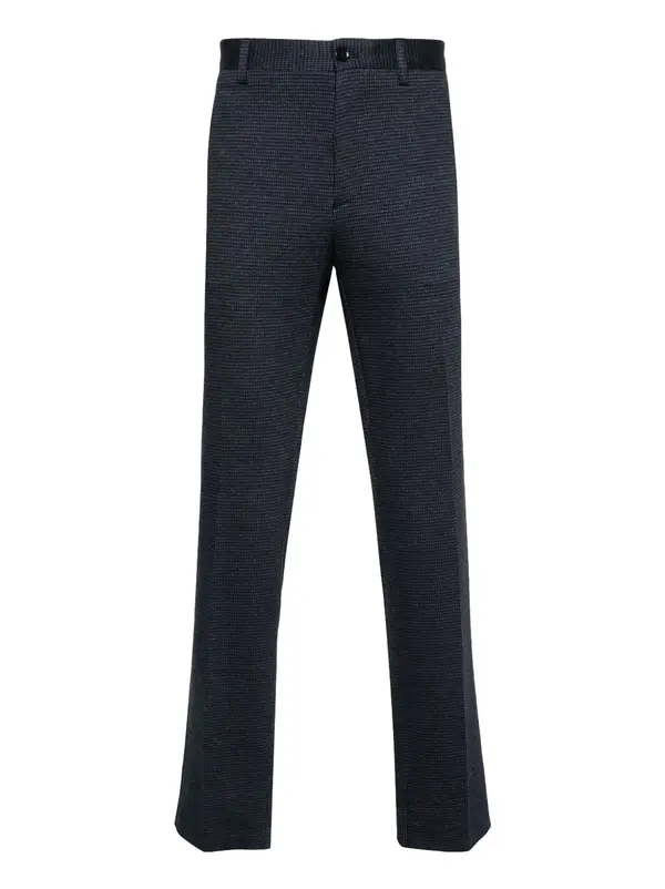 Etro Straight-leg Cotton Trousers - Blue