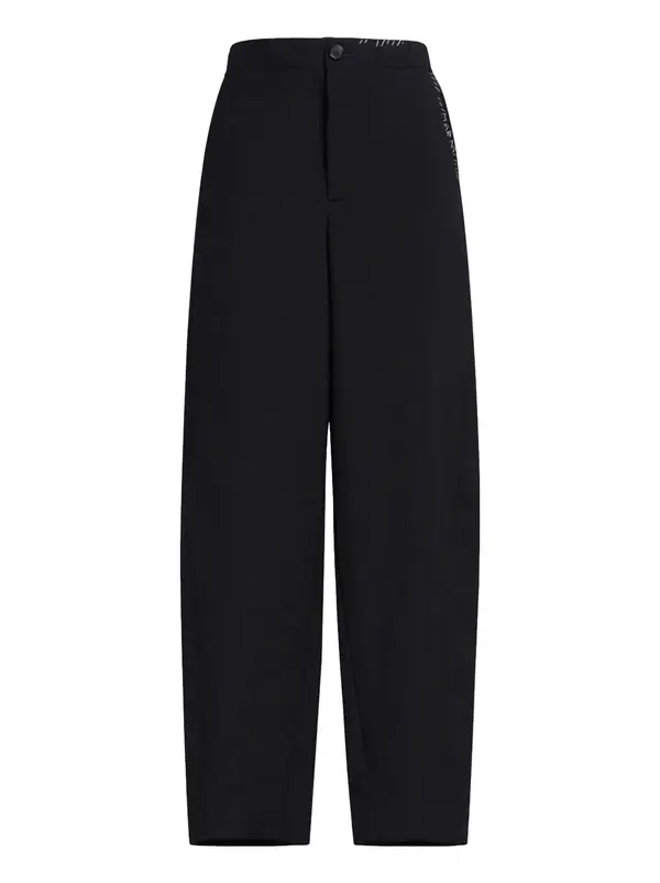 Marni Logo-embroidered Tapered Trousers - Black