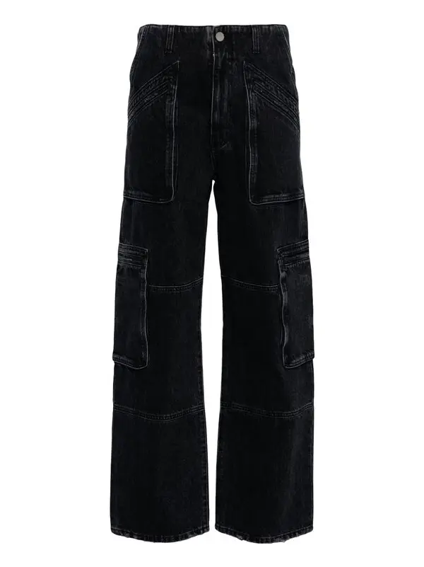 Amiri Faded-effect Cargo Trousers - Black