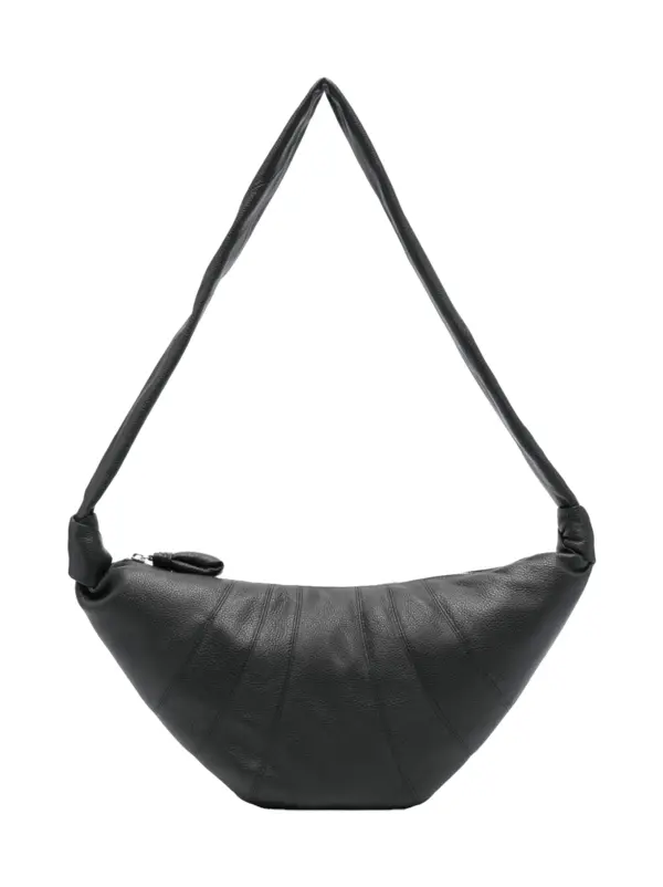 LEMAIRE Medium Croissant Leather Bag - Black