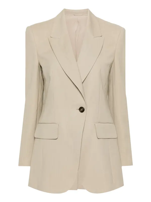 Brunello Cucinelli Peak-lapels Knitted Blazer - Neutrals