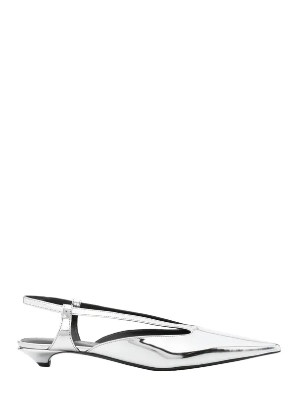 Proenza Schouler Point Slingback Pumps - Silver