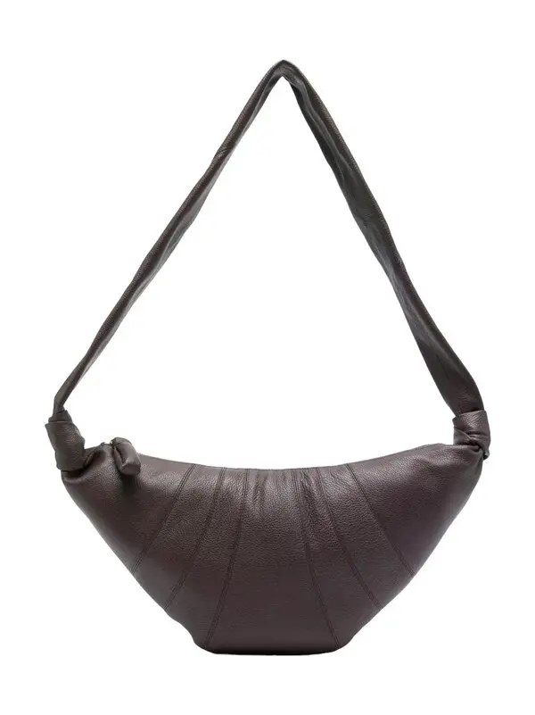 LEMAIRE Medium Croissant Leather Shoulder Bag - Brown