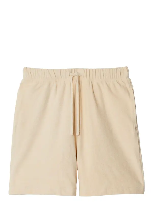 Burberry Logo-print Cotton Shorts - Neutrals