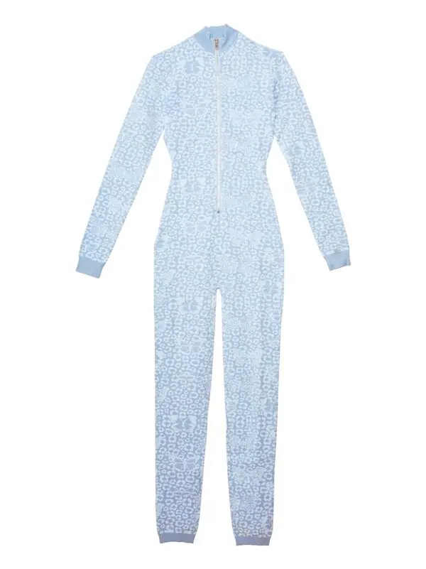 Fleur Du Mal Knitted Catsuit - Blue