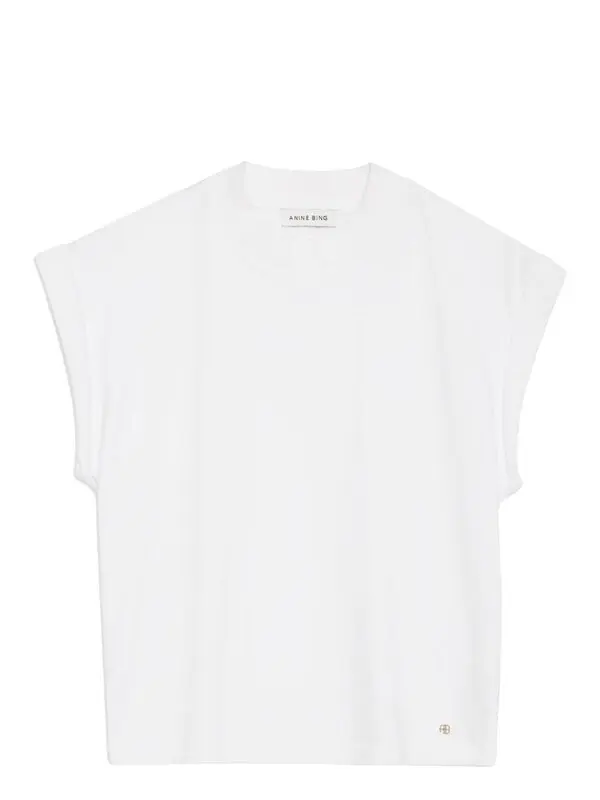 ANINE BING Caspen Cotton T-shirt - White
