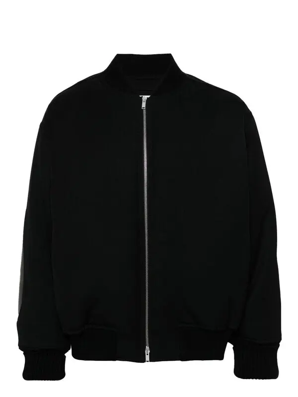 JIL SANDER Padded Twill Bomber Jacket - Black