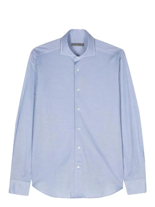 Corneliani Piqué-weave Shirt - Blue
