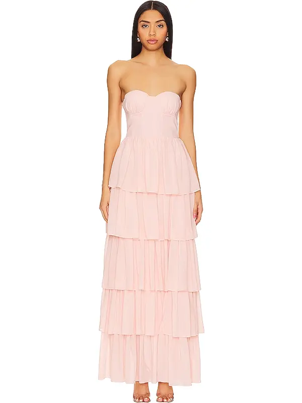 LOVERS AND FRIENDS Hattie Gown - Baby Pink