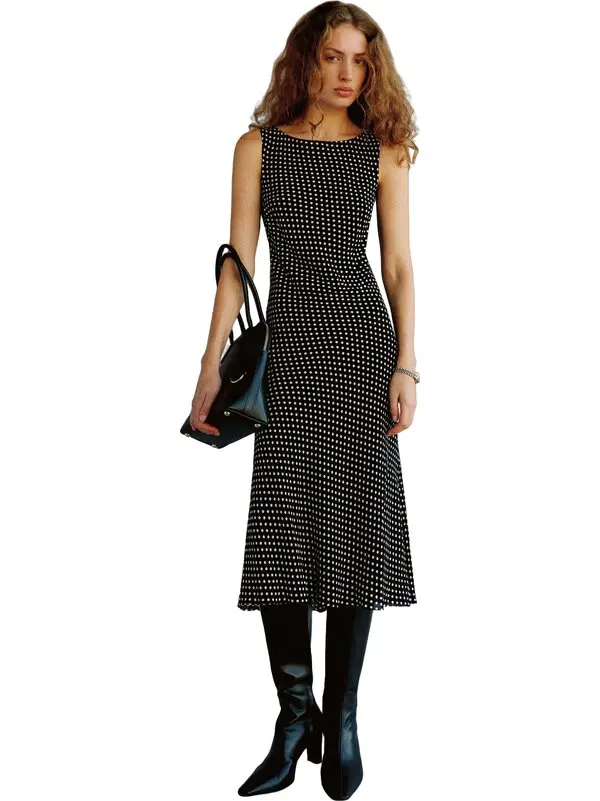 REFORMATION Topanga Midi Dress - Black