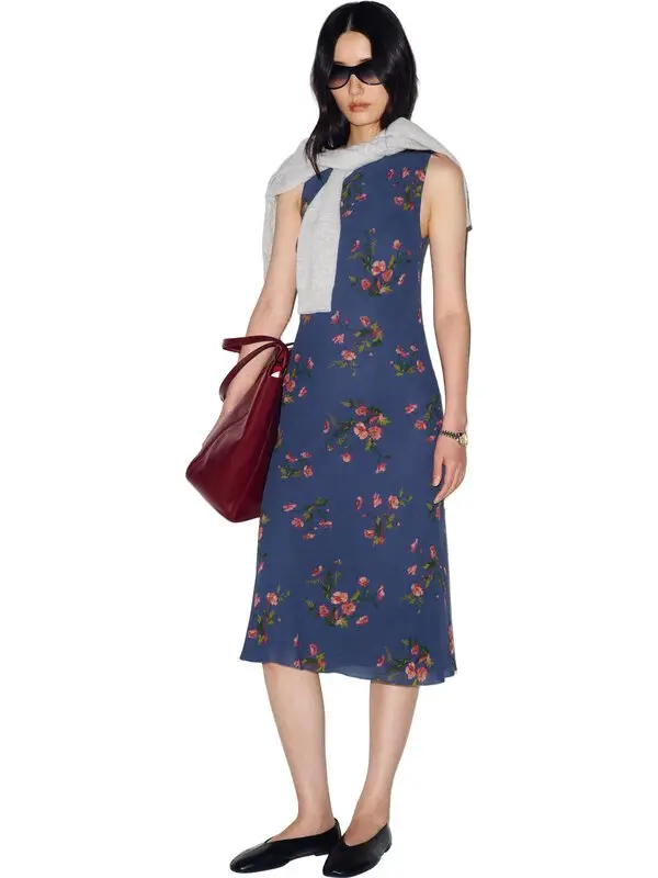 REFORMATION Topanga Midi Dress - Blue