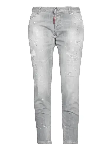 Dsquared2 Straight-leg Jeans With Crystal Embellishments - Grey