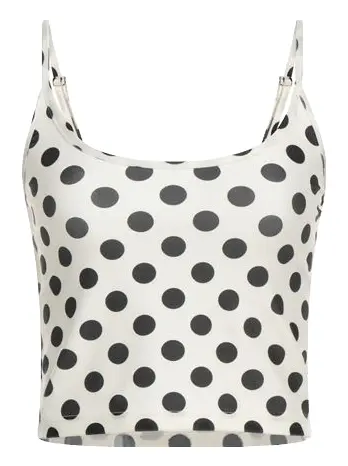 VICOLO Polka Dot Top - Off White
