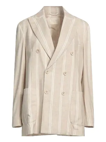 CIRCOLO 1901 Striped Flannel Blazer - Beige