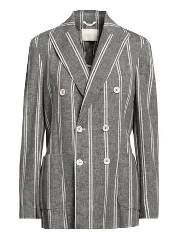 CIRCOLO 1901 Striped Flannel Blazer - Grey