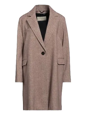 CIRCOLO 1901 Single-breasted Cotton Blend Coat - Beige