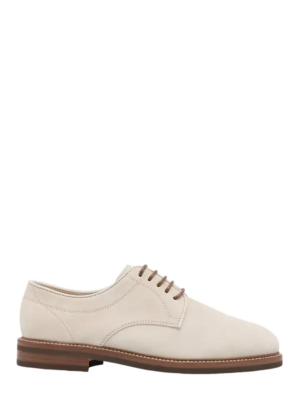 Brunello Cucinelli Suede Derby Shoes - C8291 Lamb