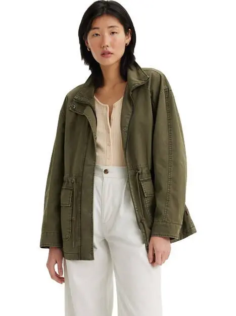 LEVI'S Stand Collar Military Jacket - Olive Night