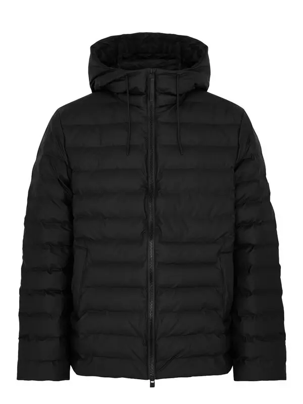Rains Lohja Quilted Rubberised Jacket - Black