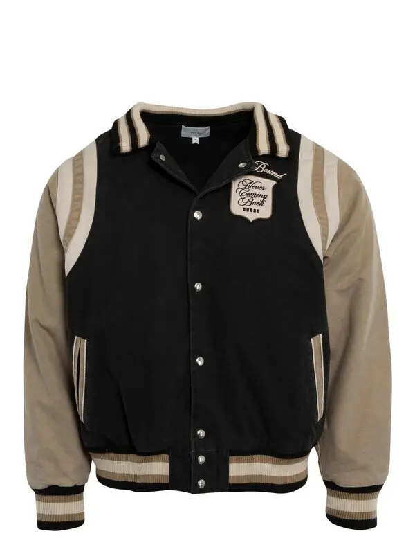 Rhude Washed Canvas Varsity Jacket - Multicolor