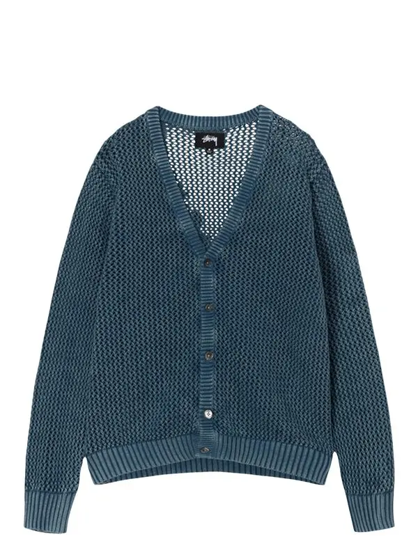 StÜssy Loose Gauge Cardigan - Blue