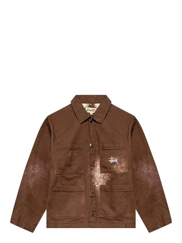 StÜssy Spotted Bleach Chore Jacket - Brown