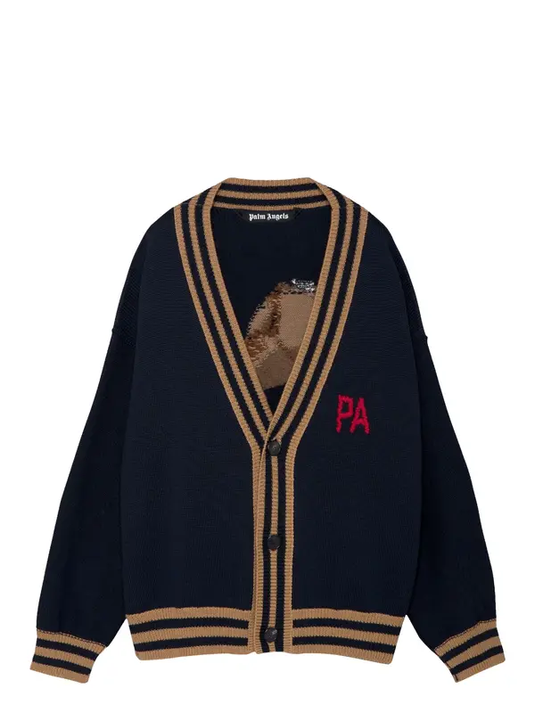 Palm Angels Bear Cardigan - Black