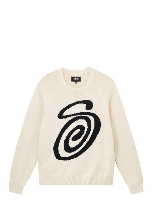 StÜssy Curly S Sweater - Cream