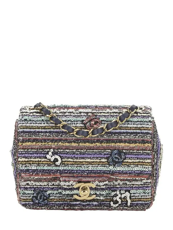 Chanel Sequin Half Flap Bag - Multi