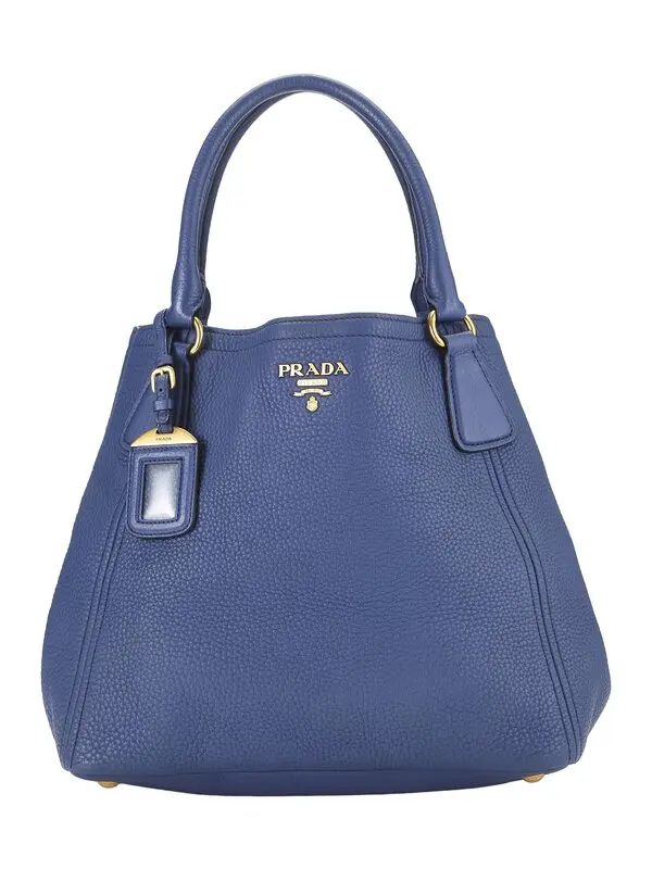 Prada Vitello Daino Sacca 2 Manici - Blue