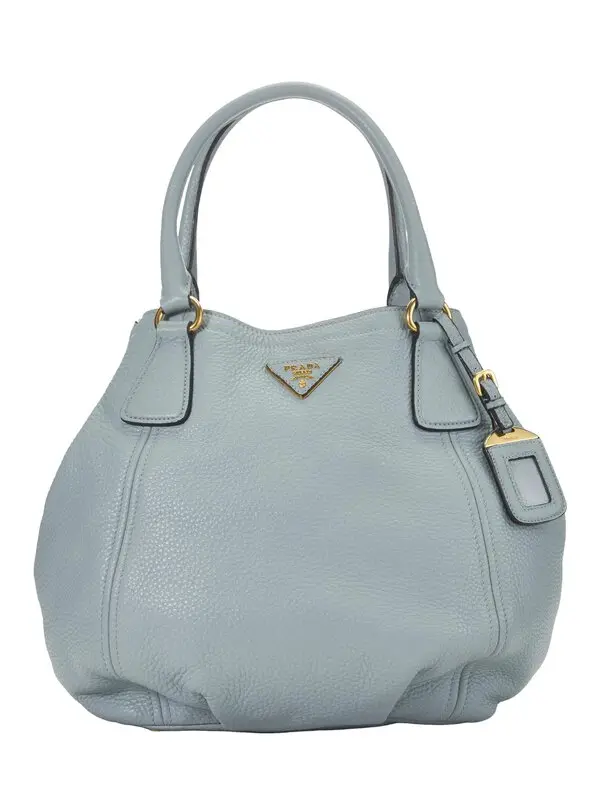Prada Vitello Daino Sacca 2 Manici - Blue