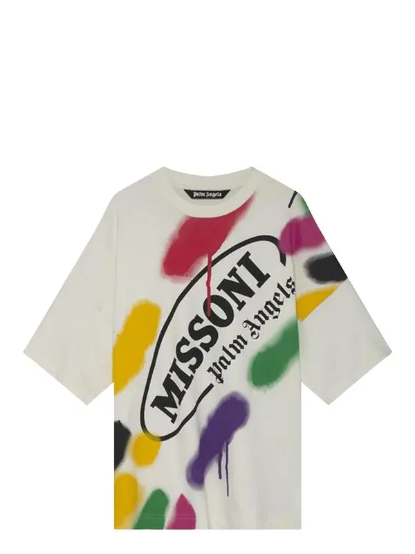 Palm Angels X Missoni Sport Loose Tee - Cream