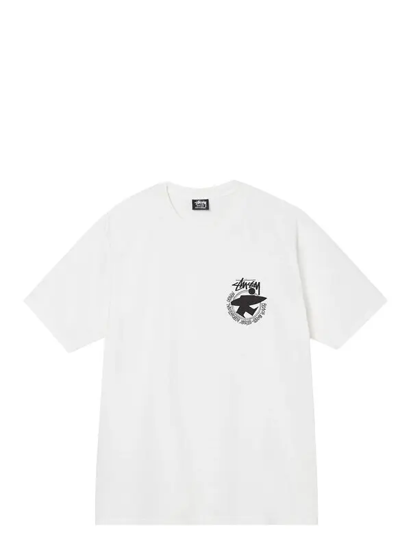StÜssy Beach Roots Pigment Dyed Tee - White