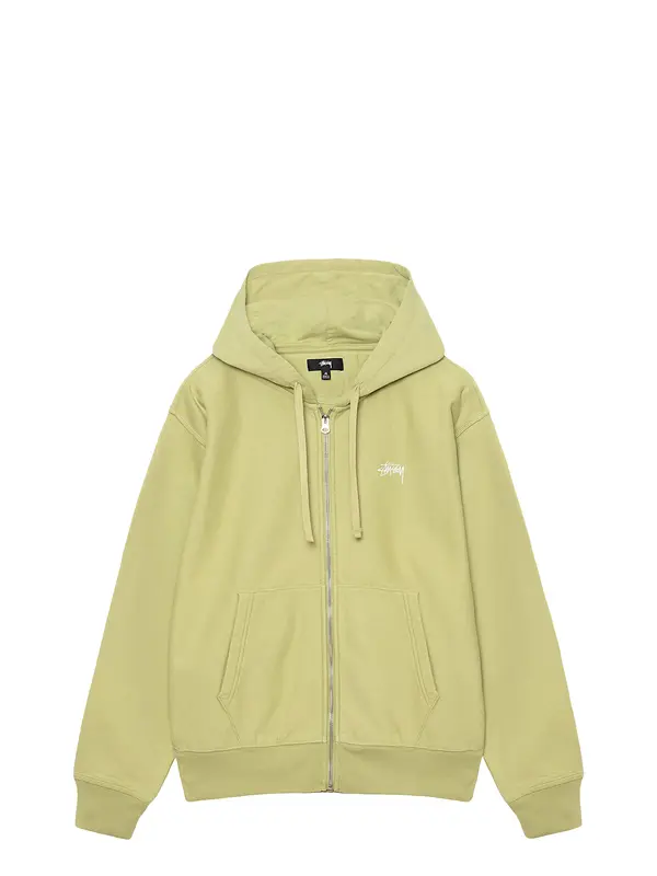 StÜssy Stock Logo Zip Hoodie - Green