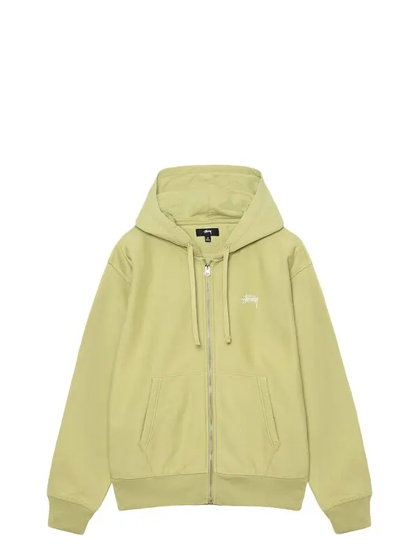 StÜssy Stock Logo Zip Hoodie - Green