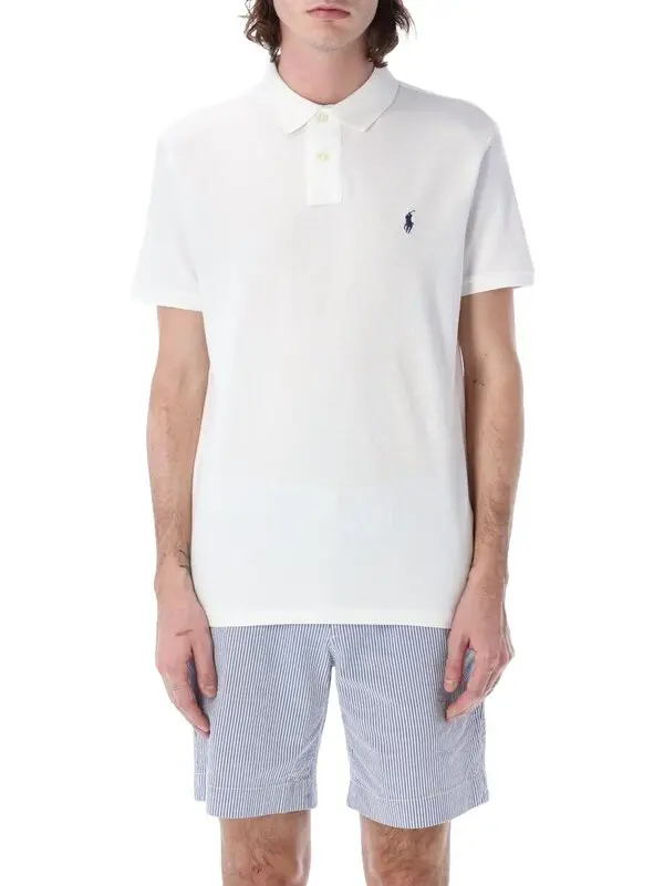 Polo Ralph Lauren Custom Slim Fit Polo Shirt - White