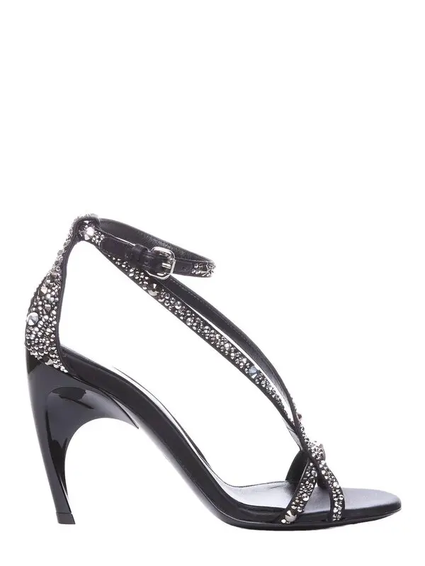 Alexander McQueen Lace-up Sandals - Blackcrystal