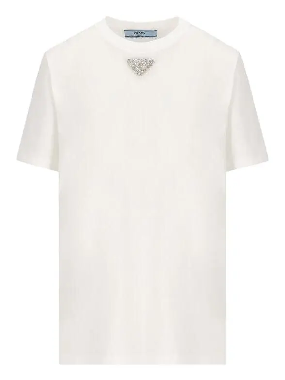 Prada White T-shirts For Women | Editorialist