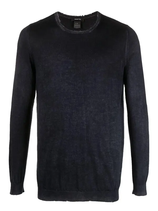 Avant Toi Round Neck Pullover - Blue