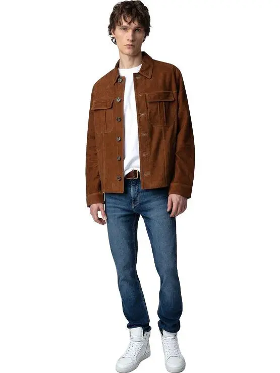 Zadig&Voltaire Kuba Suede Jacket - Brown
